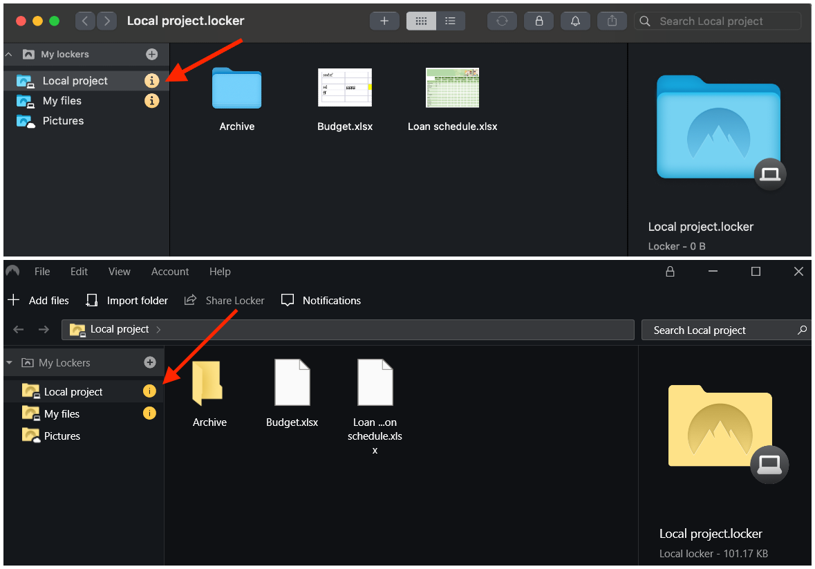 Moving encrypted files from local to cloud lockers – Customer Support